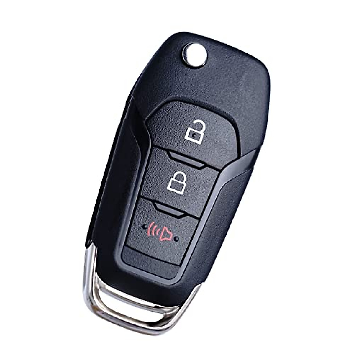 Flip Key Fob Replacement Compatible for Ford F-150 F-250 F-350 2015 2016 2017 2018 2019 2020 Explorer (2016-2020) F-350 F-450 Ranger Ecosport Bronco Ignition Key Keyless Entry Remote N5F-A08TAA