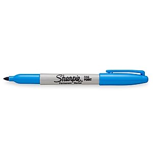 SHARPIE Color Burst Permanent Marker, Fine Point, Blue (1948372)
