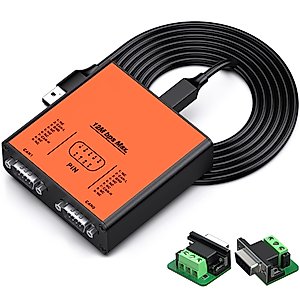 USB2CANFD-X2 USB to Dual Channel CANFD Converter for Raspberry Pi4/Pi3B+/Pi3/Pi Zero(W)/Jetson Nano/Tinker Board/PC