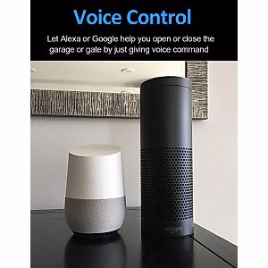 Smart WiFi Garage Door Opener Remote Controller, Smartphone App Control, Compatible with Alexa, Google Assistant and IFTTT, No Hub Required