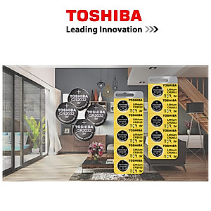 Toshiba CR2032 3 Volt Lithium Coin Battery (15 Batteries)