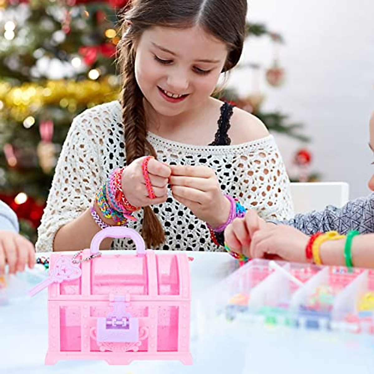 Alipis Treasure Trinket Chest Girl 2Pcs Kids Jewelry little girl treasure box pretend treasure box baby girl treasure chest Box Toy Princess Little Girl Jewelry Box