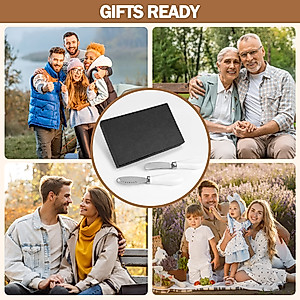 2 Pack Stainless Steel butter Spreader Knife with White Porcelain Handle, 3-in-1 Kitchen Gadgets,5.11 Inch. Butter Spreader for Bread Smear Butter, Jam, Peanut Butter (Butter Knief)