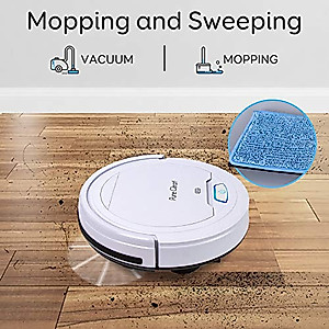 Automatic Smart Robot Vacuum Cleaner - Upgraded Lithium Battery 90 Min Run Time - Bot Self Detects Stairs Pet Hair Allergies Friendly Robotic Home Cleaning Automation for Carpet Hardwood Floor