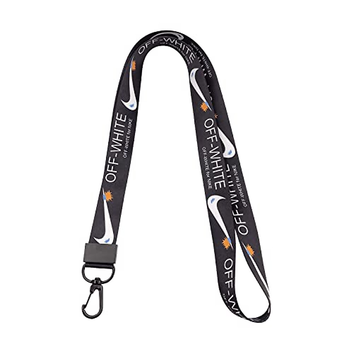 XIBINO 5pcs Off White Lanyard for Keys kdracoip Strap for Keychains ID Holder Key Phones with Quick Release Buckle Neck Lanyard (5 Colors)