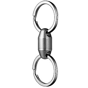 TIMULTI Quick Release Keychain,Titanium Detachable Pull Apart Key Chain,Quick Disconnect Swivel Connector Keychain Accessories with Key Ring