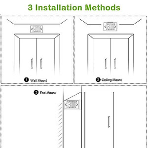 Hykolity LED Exit Sign, Red Letter Emergency Exit Lights, 120V-277V Universal Mounting Double Face - 4 Pack