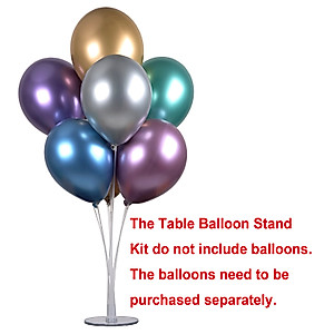 LANGXUN 2 Set 28" Height Table Balloon Stand Kit for Birthday Party Decorations and Wedding Decorations, Happy Birthday Balloons Decorations for Party and Christmas Balloon Decorations