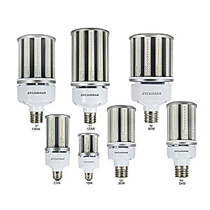 Sylvania LED High Lumen Retrofit Corn Lamp, 400W Equivalent, 16200 Lumen, EX39 Mogul Base, 3000K Natural White, 1 Pack