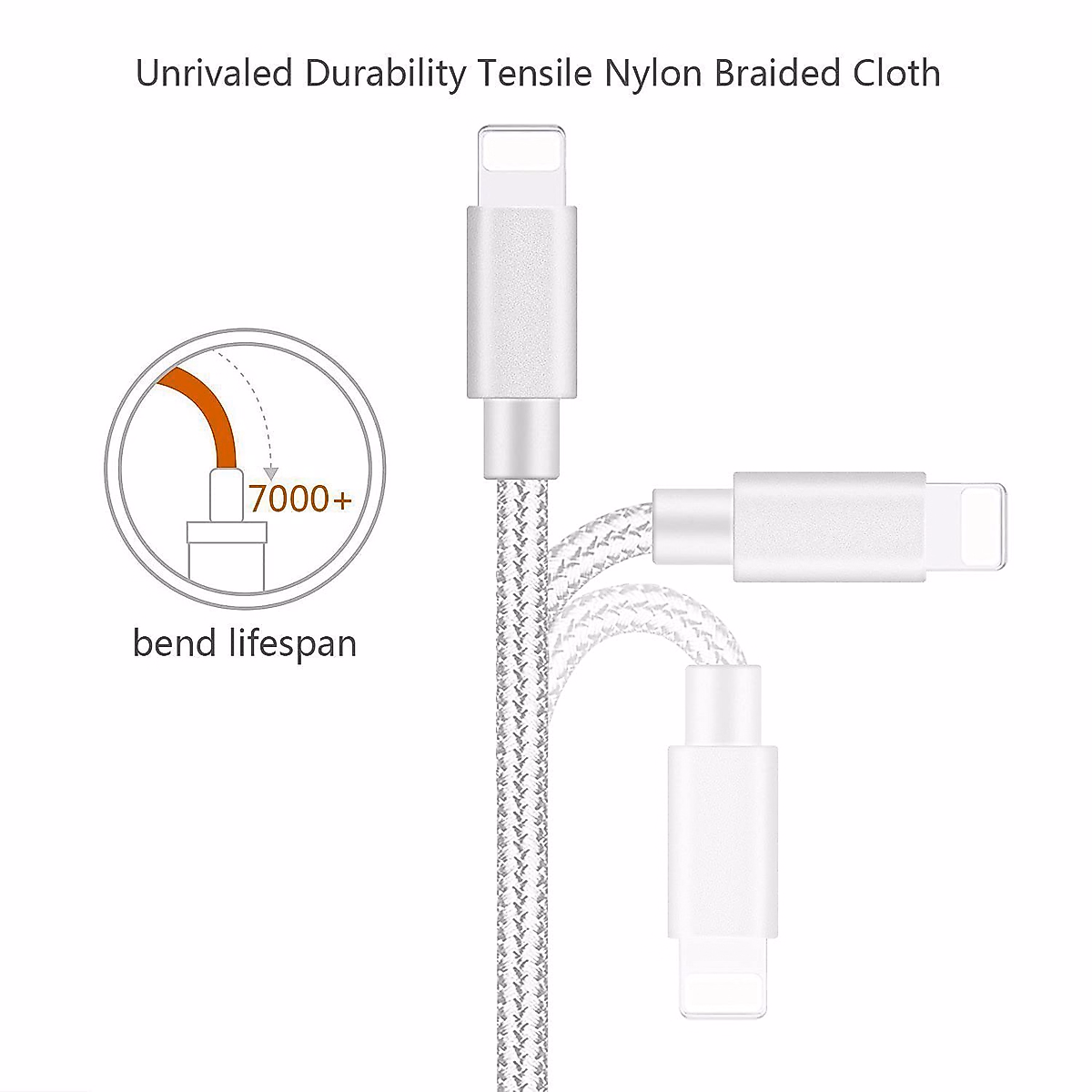 COSOOS 4 Short USB Cable, 4 Pack 9 Inch Nylon Fast Charging and Syncing Cords Compatible for iPhone 12, 12 Pro Max, 11, XS MAX, 8 Plus, 7, 6, iPad Air, Mini, Charging Station, Power Bank.