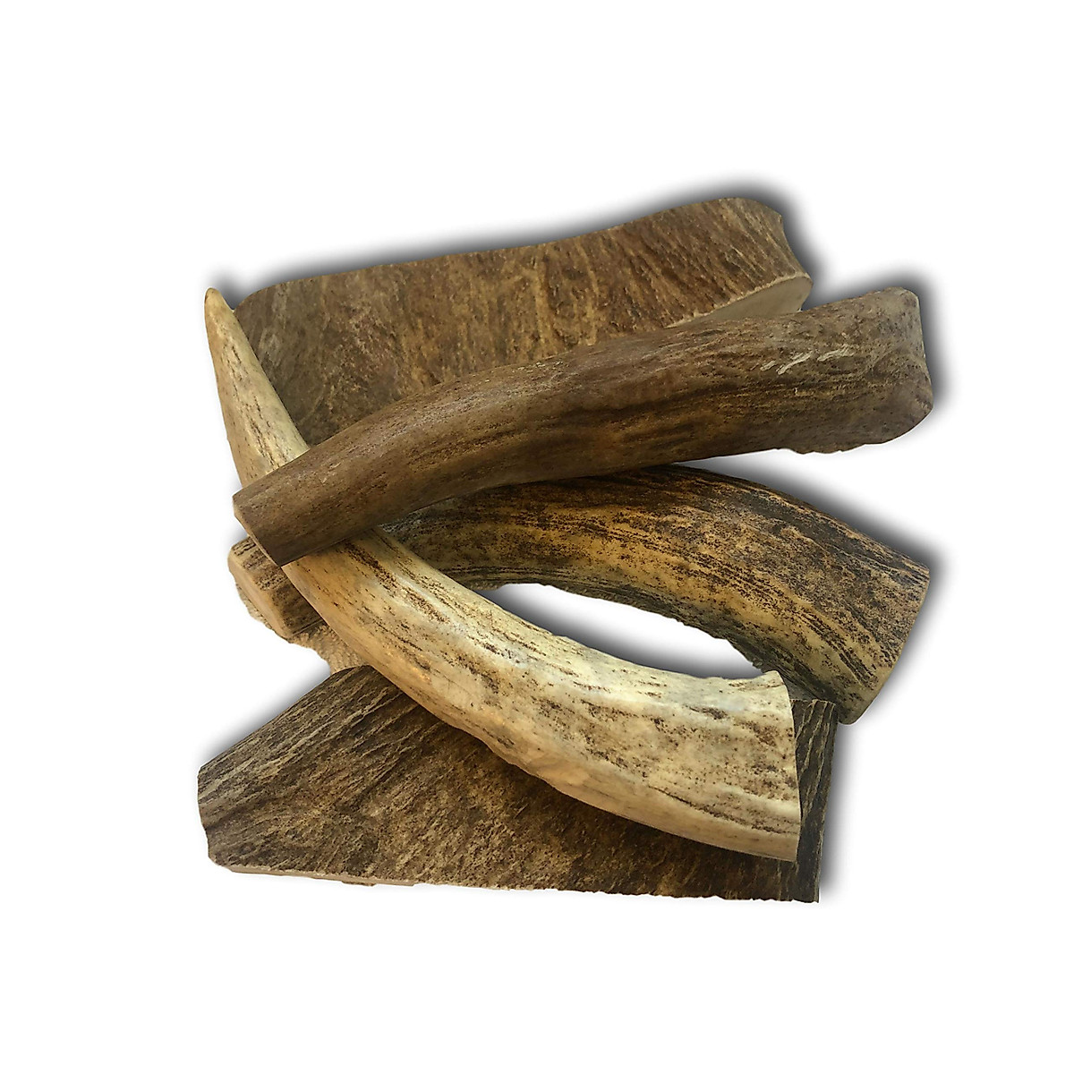 Top Dog Chews Premium Grade A Natural Shed Hard Moose Antler by The Pound. Variety Pack Brand! (1LB)