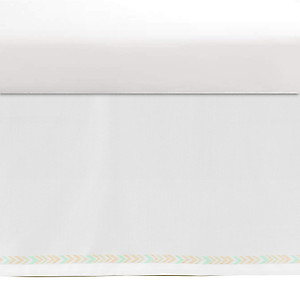 Lush Decor Baby Printed Textured Arrow Crib Skirt, Multicolored 28" x 52" x 16"