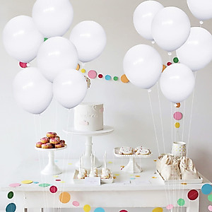 White Balloon Garland Arch Kit, 105Pcs White Balloons Different Sizes, 18 12 10 5Inch Wedding Balloons, for Engagement Birthday Baby Shower Bride Anniversary Gender Reveal Party Decorations