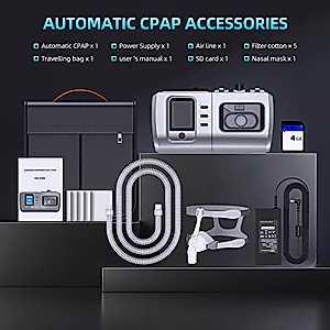 GBRIBOO Auto CPAP Machine for Sleep Apnea Portable Mini Travel CPAP Machine with Humidifier For Travel Home