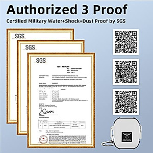 Drop Protected AirPods Case,Waterproof Up to 3 Feet,PC+TPU Material Compatible Wireless Charging for Apple Airpods Series 1 & 2, Carabiner Included-Opacity White & Black