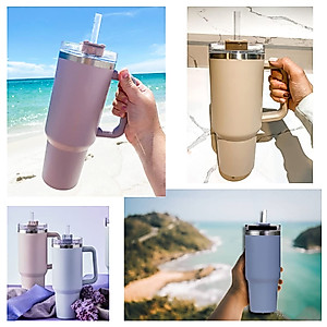 6 Pack Replacement Straws for Stanley Cup Accessories,Compatible Stanley Adventure Quencher Travel Tumbler&Stanley 40 oz Tumbler,Reusable Straws Plastic Straws