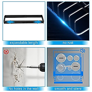 2 Tier Expandable Pull Out Cabinet Drawer Organizer, Slide Out Pantry Shelves Sliding Drawer Storage for Home Cabinet Shelf, Under Cabinet Storage, Adjustable Cabinet Shelf Organizers -24.4"x17“x37.8"