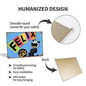 Felix the Cat (TV Series) Poster Bar Club Man Cave Living Room Kitchen Garage Bathroom Home Art Wall Decoration Plaque, 8Inch X 12Inch