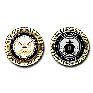 USS Tunny SSN-682 US Navy Submarine Challenge Coin - Officially Licensed