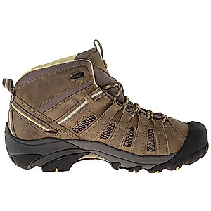 KEEN Women's Voyageur Mid Height Breathable Hiking Boots, Brindle/Custard, 8