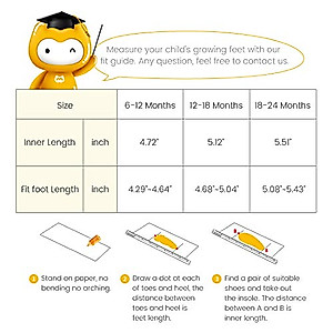 BMCiTYBM Baby Sneakers Girl Boy Tennis Shoes First Walker Shoes 6-12 Months Infant Navy Blue