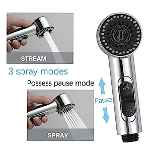 G-Sunny Quick-Connect Sink Faucet Sprayer Kit,Sink Hose Sprayer attachment,Detachable Metal Adapter With Hand Shower,Hair Washing,Pet Dog Rinse,for Bathroom/Kitchen (Three-Function Sprayer)