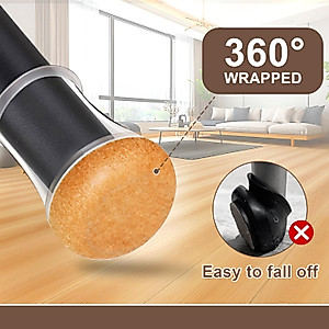 OCONDA 20 Pcs Chair Leg Floor Protectors for Hardwood Floors, Clear Rubber Furniture Sliders with Felt, Silicone Furniture Leg Caps Covers, Fit Round Diameter (0.8''-1.2'')