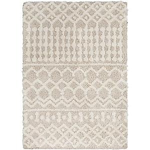 Livabliss Hapsburg Moroccan Shag Area Rug, 5'3" x 7'3", Beige