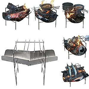 TWDYC Wood Stove Campfire Wood Fire Heater Stove Outdoor Camping Portable Heating Stove BBQ Cooking Stove (Color : B)