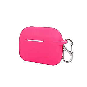 Felony Case – Soft Silicone AirPods Pro Case - Neon Pink | Shockproof, 360° Protective Apple Airpods Case Cover with Keychain | Wireless Charging Compatible with Front LED Visible