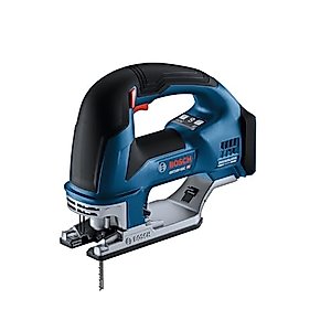 BOSCH GST18V-60CN 18V Brushless Connected Top-Handle Jig Saw, 3,800 SPM, LED Light, Tool-free Blade Change (Bare Tool)