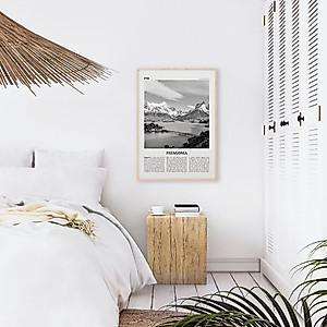 Patagonia Print Black and White, Patagonia Wall Art, Patagonia Poster, Patagonia Photo, Argentina, Chile, South America