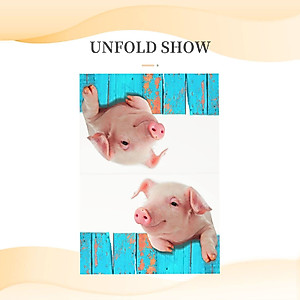 Funny Pig Hanging On Fence Thank You Cards With Envelopes, Blank Greeting Note Cards With Envelopes Blank Inside, Funny Birthday Cards For Women Men, Thank You Card For Wedding Business,Graduation