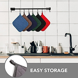 Joyhalo 6 Pack Pot Holders for Kitchen Heat Resistant Pot Holders Sets Oven Hot Pads Terry Cloth Pot Holders for Cooking Baking