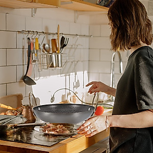 Hemoton Stainless Steel Wok 1 Pc Seafood Pot Stainless Steel Lightweight Noodle Pot Outdoor Stove