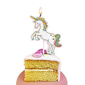 Talking Tables Unicorn Shaped Birthday Candle Magical Cake Topper, Birthdays Partyware Accessories for Kids Boys Girls Daughter Niece Unicorns Parties