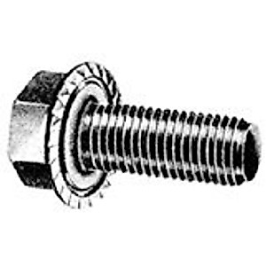 (4pcs) Metric M16X50 Hex Flange Lock Bolt with Serrated Flange Steel Plain Finish Ships Free in USA by Aspen Fasteners, ASMM1781