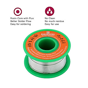 1.5mm Electronic Solder Wire Lead Free Rosin Flux Core Diameter 0.06in Large Size Solder Wire Gauge 1.76oz 50g Sn99 Ag0.3 Cu0.7 Flow Electric Soldering Unleaded PB Free