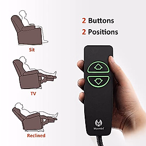 MCombo Electric Power Recliner Chair with Heat and Vibration, Footrest Extended, USB Charge Ports, 2 Side Pockets and Cup Holders, Faux Leather 7050 (Light Brown)