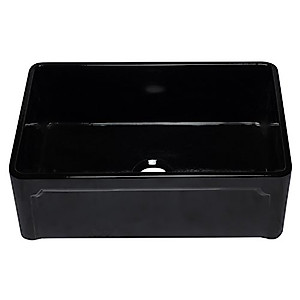 ALFI brand AB5006-PSS AB3020SB-BG Kitchen Sink, Black Gloss