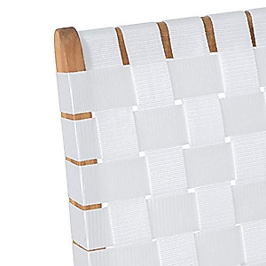 Christopher Knight Home Charlotter Outdoor Lounge Chair, White + Teak