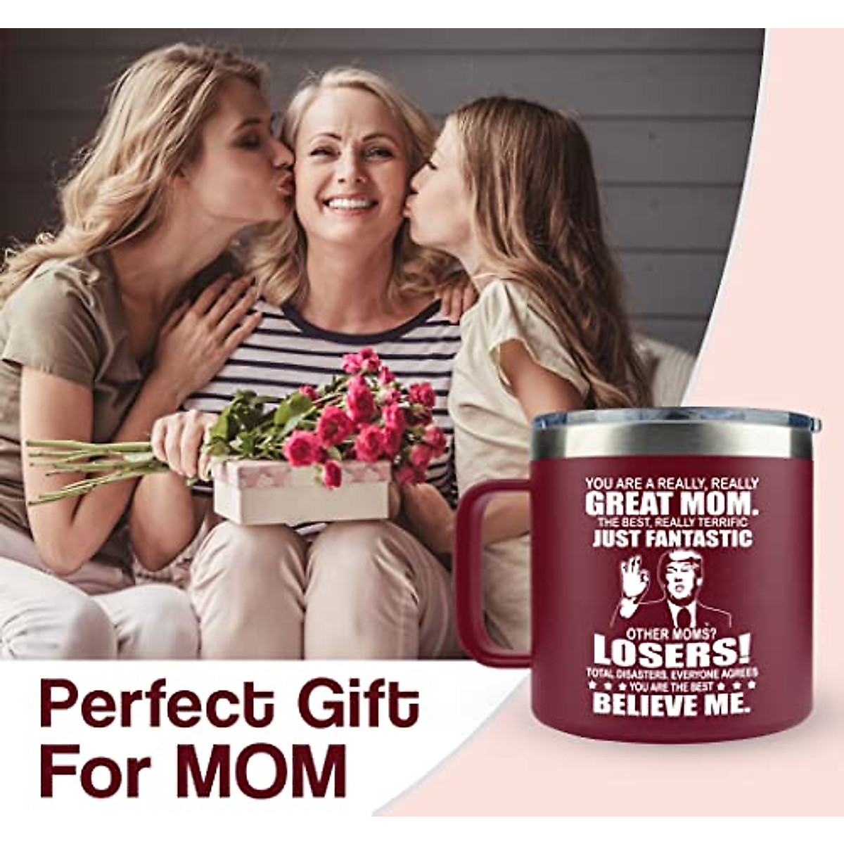 Christmas Gifts for Mom, Women, Wife - Mom Christmas Gifts - Gifts for Mom from Daughter, Son, Kids - Mom Gifts - Birthday Gifts for Mom, Mother - Mom Birthday Gifts - Mother Daughter Gift 14 Oz Mug