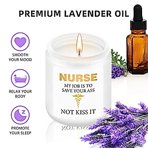 Nurse Gifts for Women, Funny Nurses Week Gifts for Friends Coworker, Nurse Appreciation Gifts, RN Nursing Gifts, Birthday Retirement Nursing School Graduation Gifts - Lavender Scented Candles