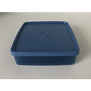Tupperware Square Away Sandwich Keeper Teal Blue Seal