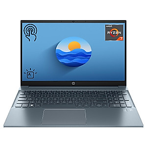 HP Latest Pavilion 15z Laptop, 15.6" FHD Touchscreen, AMD Ryzen 7 7730U (Beats i7-1355U), 16GB RAM, 1TB SSD, Webcam, HDMI, Backlit Keyboard, Fingerprint Reader, Wi-Fi 6, Windows 11 Home, Blue