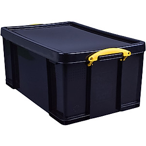 Really Useful 64L Recycled Plastic Storage Box Black 64Black R