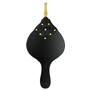 Oak Leaf Fire Bellows, 15.5" x 7" Fireplace Bellows Wood Air Blower for Fire Pit Indoor Outdoor Wood Stove Barbecue Fireplace Camping, Hand Bellows with Hanging Strap and Zinc Alloy Nozzle