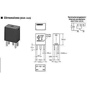 2X 05269988AA Omron 21911C Accessory Power 12VDC 10A Relay 5 Pin