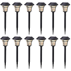 MAGGIFT 12 Pack Solar Pathway Lights Outdoor Solar Garden Lights for Patio, Yard, Driveway