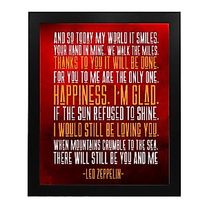 Still Be Loving You - Led Zeppelin Vintage Decor Wall Art, This Wall Decor Music Poster, is A Great Vintage Rock Print For Home Decor, Office Decor, or Man Cave Room Decor Aesthetic, Unframed - 11 x14
